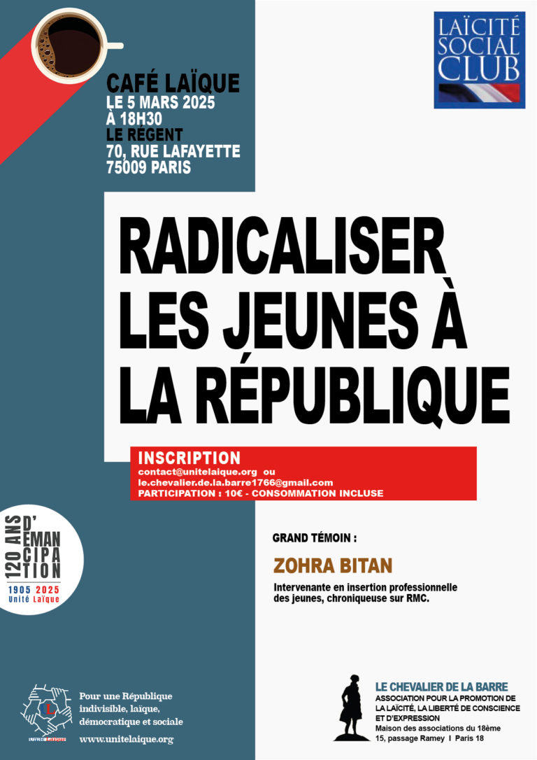Radicaliser les jeunes à la République – Unité Laïque